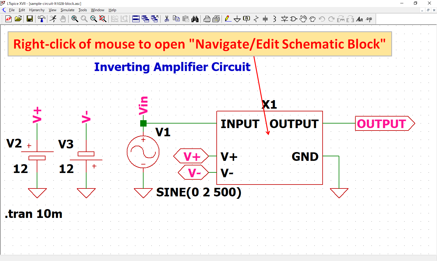 LTspice-Circuit hierarchy(blocked) | Spiceman