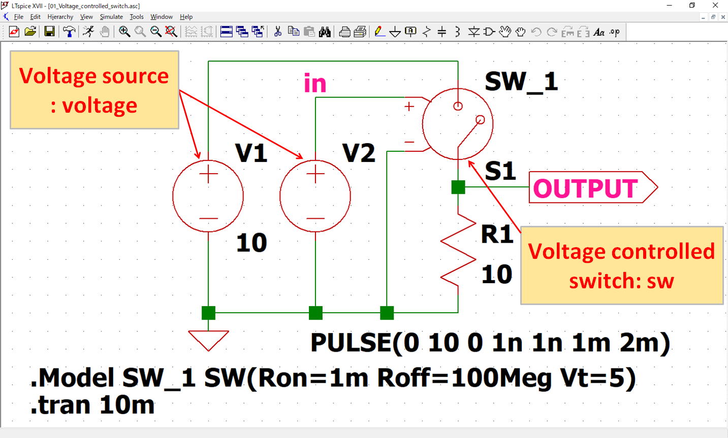LTspice-How to use the Voltage Controlled Switch with Hysteresis ... LTspice-How to use the Voltage Controlled Switch with Hysteresis ...