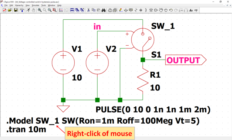 LTspice-How to use the Voltage Controlled Switch with Hysteresis ...