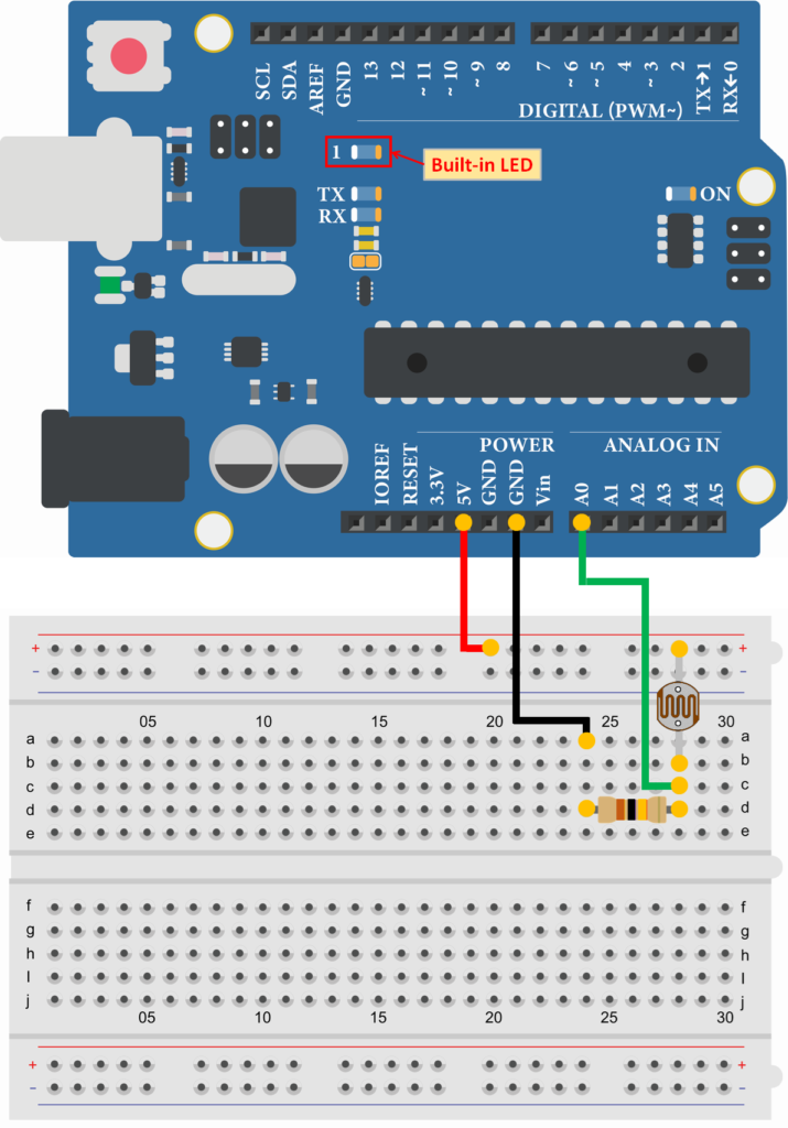 Arduino-How to use CdS Photoresistor | Spiceman